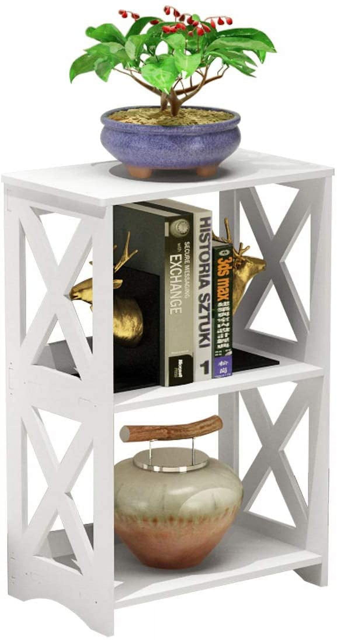 3 Tier Bookshelf, Small Bookcase for Small Spaces, Mini Thin Book Shelf ...