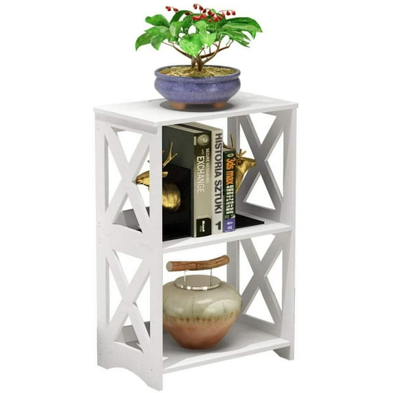 3 Tier Bookshelf, Small Bookcase for Small Spaces, Mini Thin Book Shelf ...