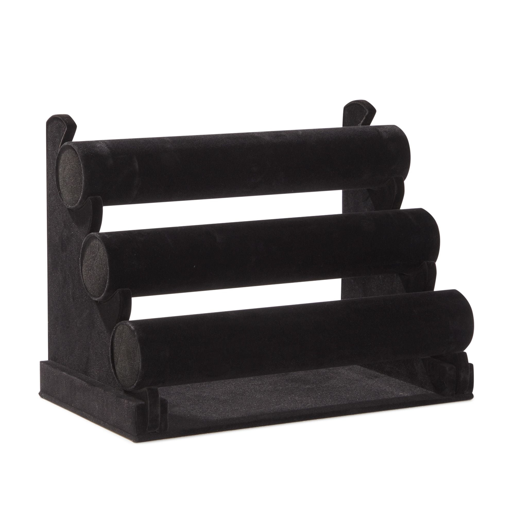 3-Tier Velvet Jewelry Organizer and Storage: Bracelet Holder Stand ...