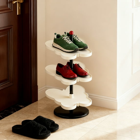 3-Tier Butterfly Shaped Shoe Rack Easy to Assemble and Detachable ...