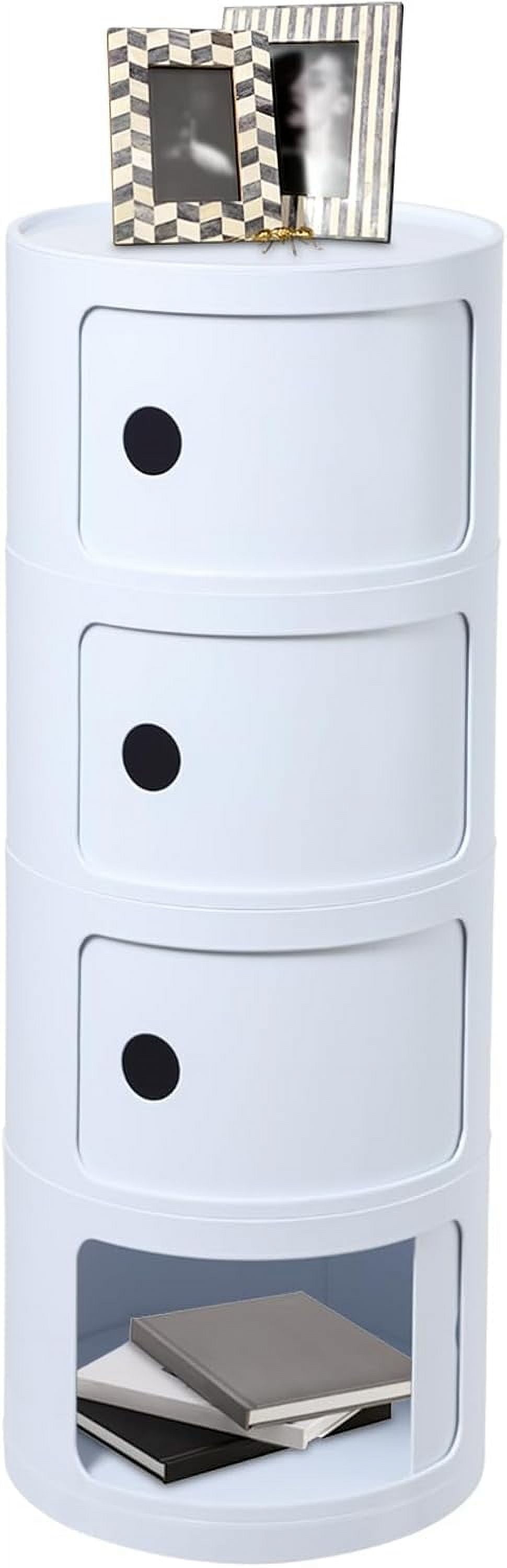 3 Tier Cabinet, Small Stylish Storage Cabinet, Modern Style Side Table ...