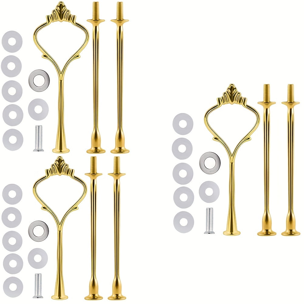 3 Tier Cake Plate Stand Handles Hardware, Cake Fruit Food Plate Stand ...