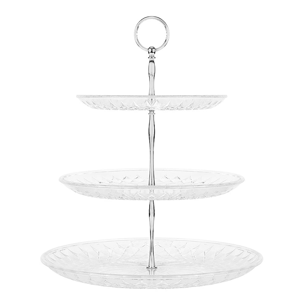 3-Tier Cake Stand Food-Grade PP Dessert Stand Serving Platter for Tea ...