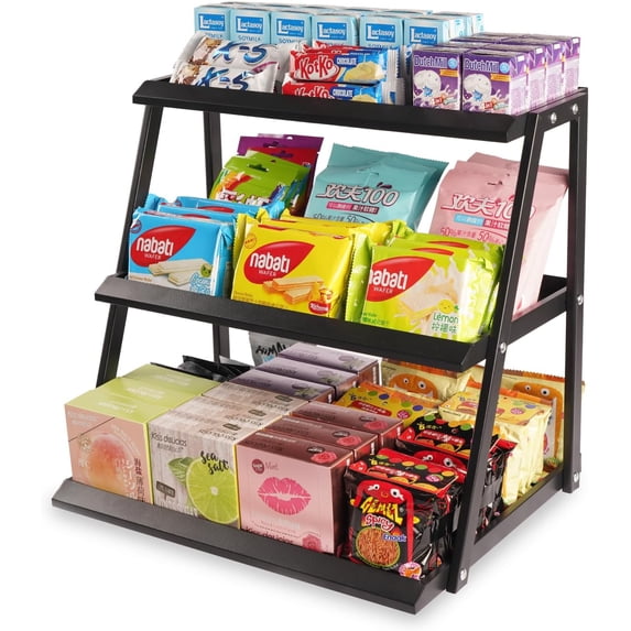 3-Tier Candy Display - Multi-Functional Counter Snack & Chip Holder for ...