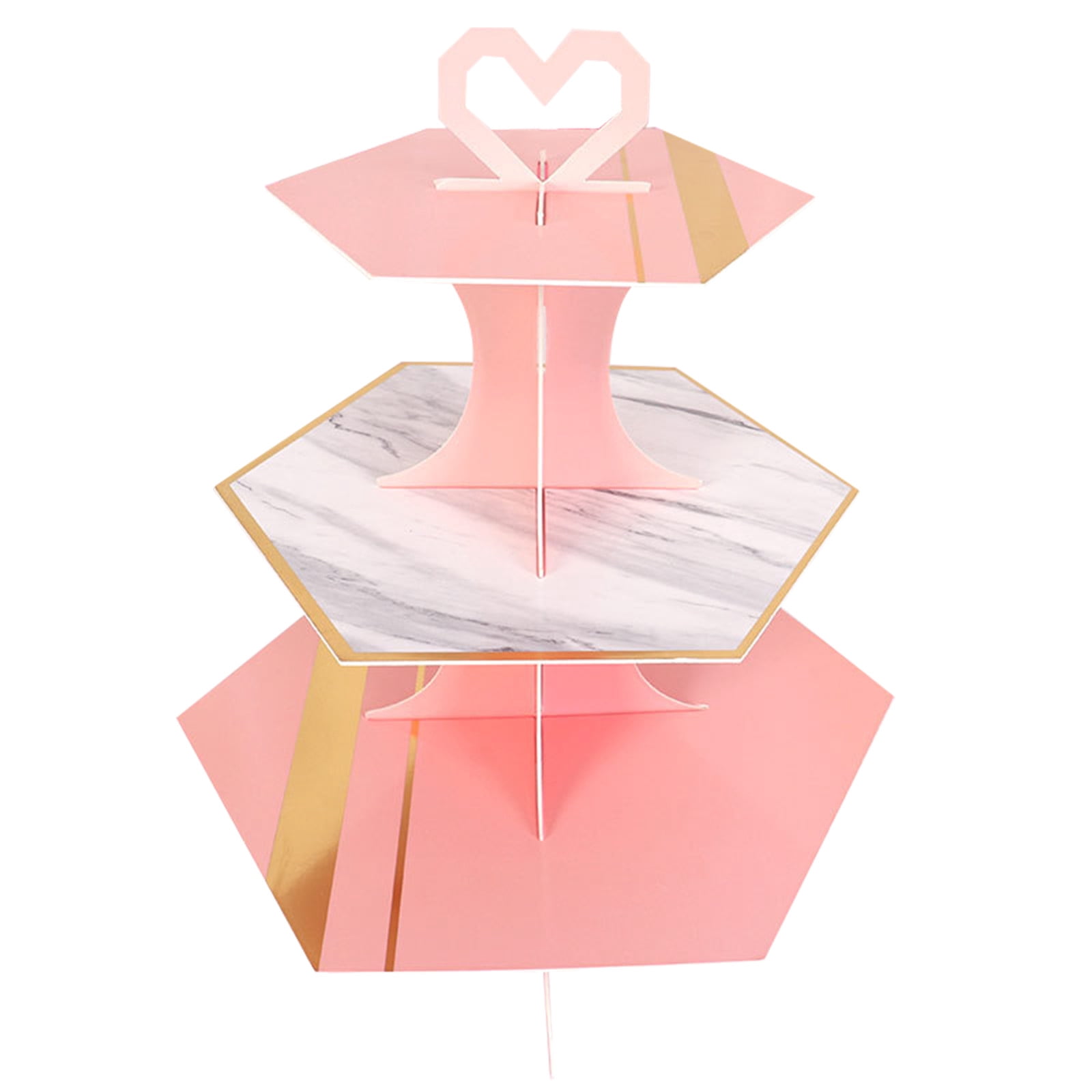 3-Tier Cardboard Cupcake Stand Dessert Tower Treat Stacker Platter Food ...