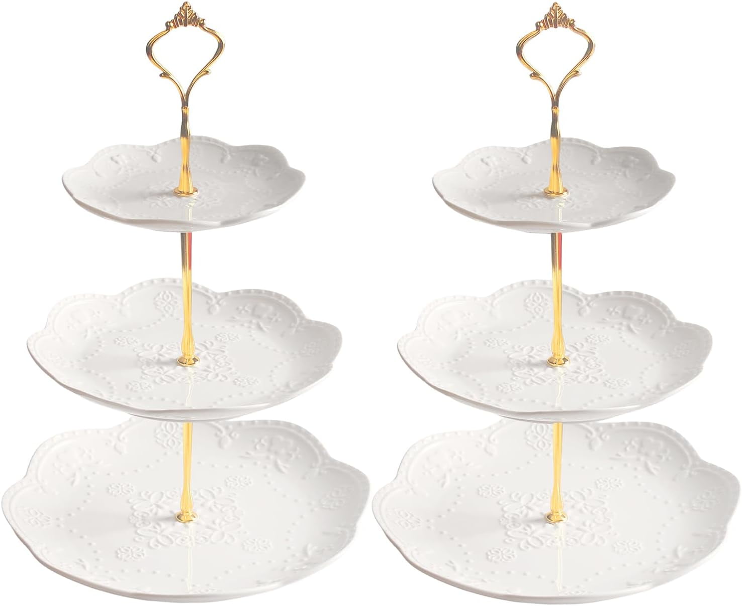 3 Tier Ceramic Combination Cupcake Stand Holder, Cupcake Stand Tower ...