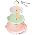 3-Tier Ceramic Serving Stand,Cake Stand-Dessert Stand-Cupcake Stand-Tea ...