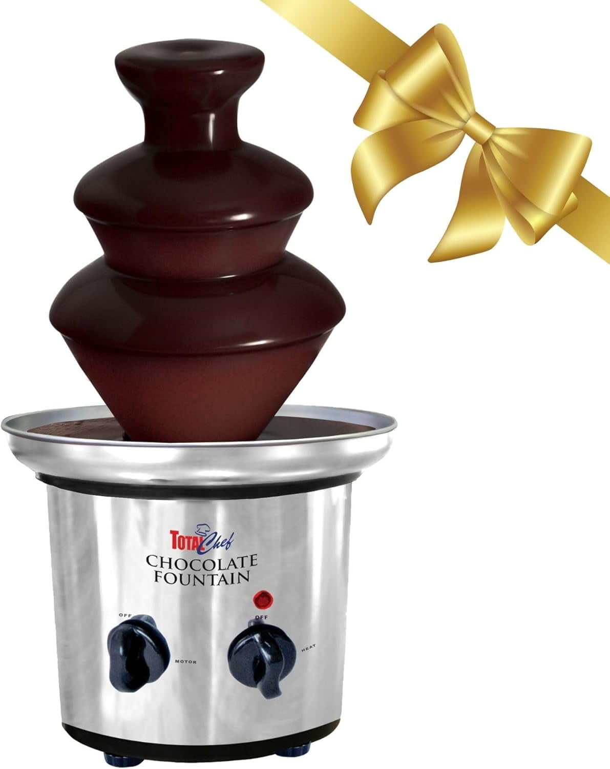 3 Tier Chocolate Fountain Fondue Machine 1.5 lbs Capacity Adjustable ...