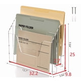 3-Tier Clear Acrylic File Organizer, Desktop & Wall Mount Document ...