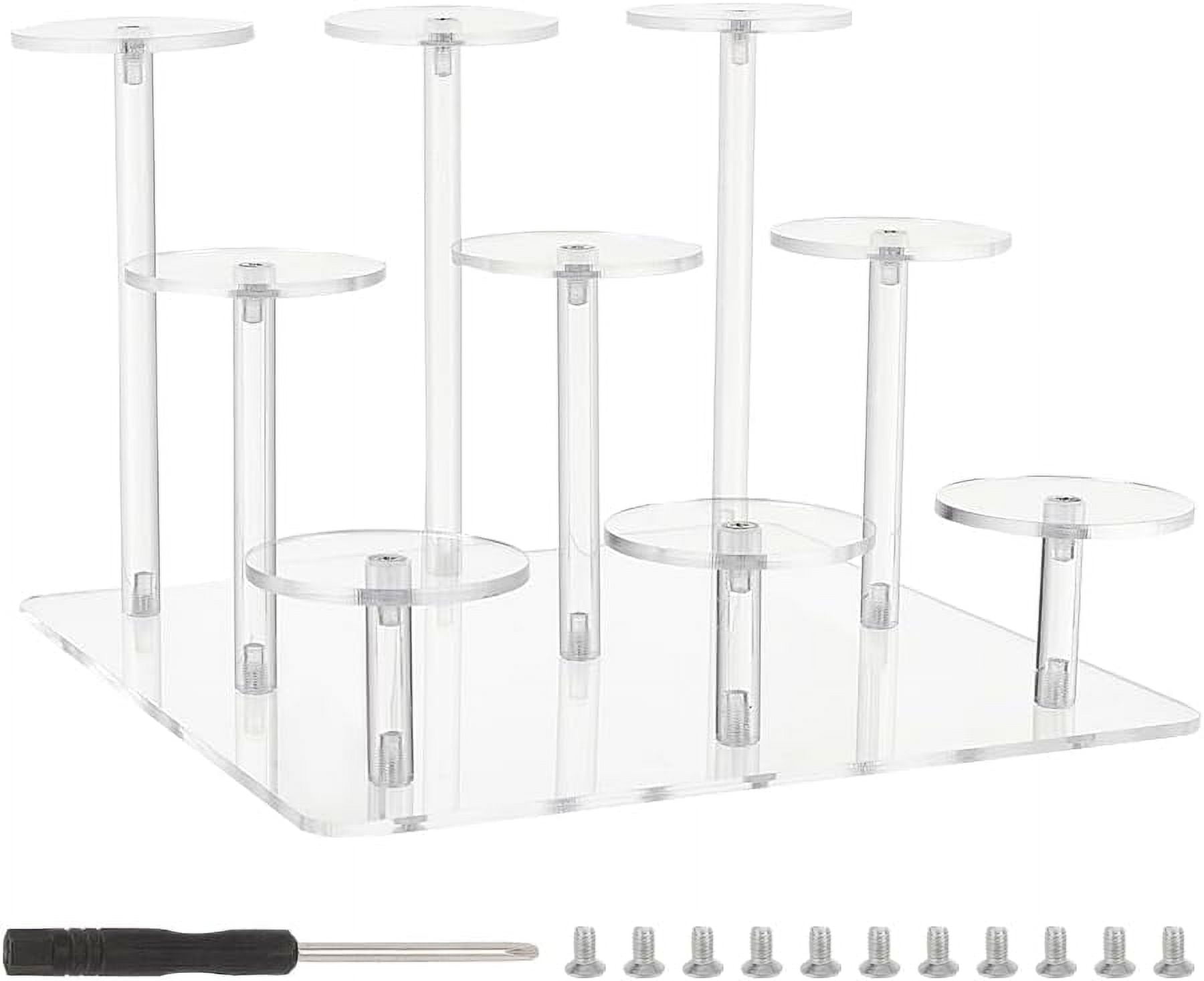 3-Tier Clear Acrylic Riser Display Stand （with Screwdriver） 9 Booths ...