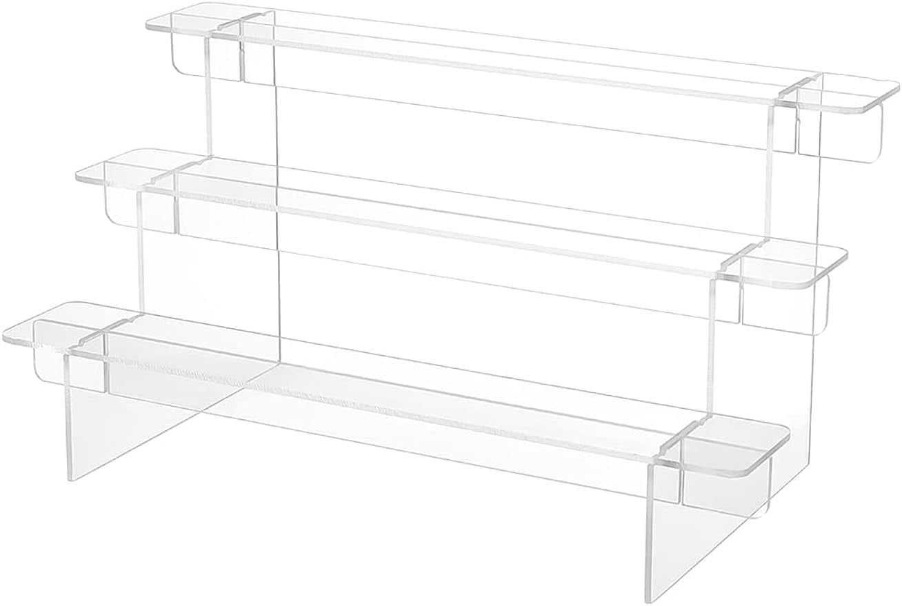 3-Tier Clear Acrylics Figure Display Stand Display Riser Shelf for ...