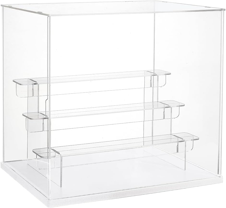 3-Tier Clear Display Case Acrylic Box Whole Scene Riser Display Stands ...