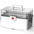 3-Tier Clear Medicine Storage Box with Handle, Large Capacity Portable ...