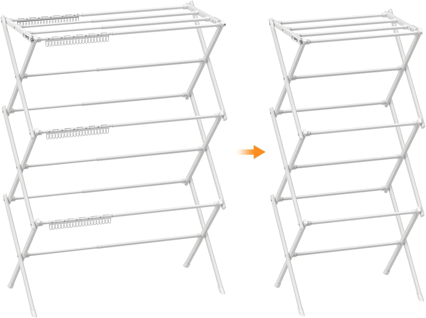 3 Tier Clothes Drying Rack, Foldable Drying Rack Clothing,Indoor ...