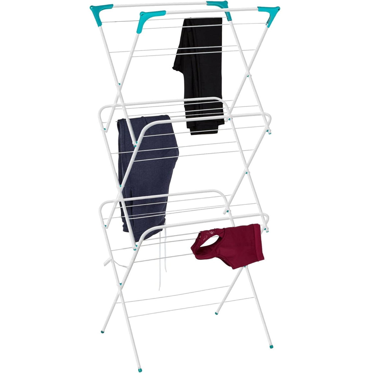 3 Tier Clothes Drying Rack - Versatile Indoor & Outdoor Use, Non-Slip ...