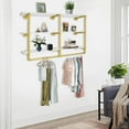 3-Tier Clothing Rack W/Shelves Industrial Pipe Clothing Rack Wall ...