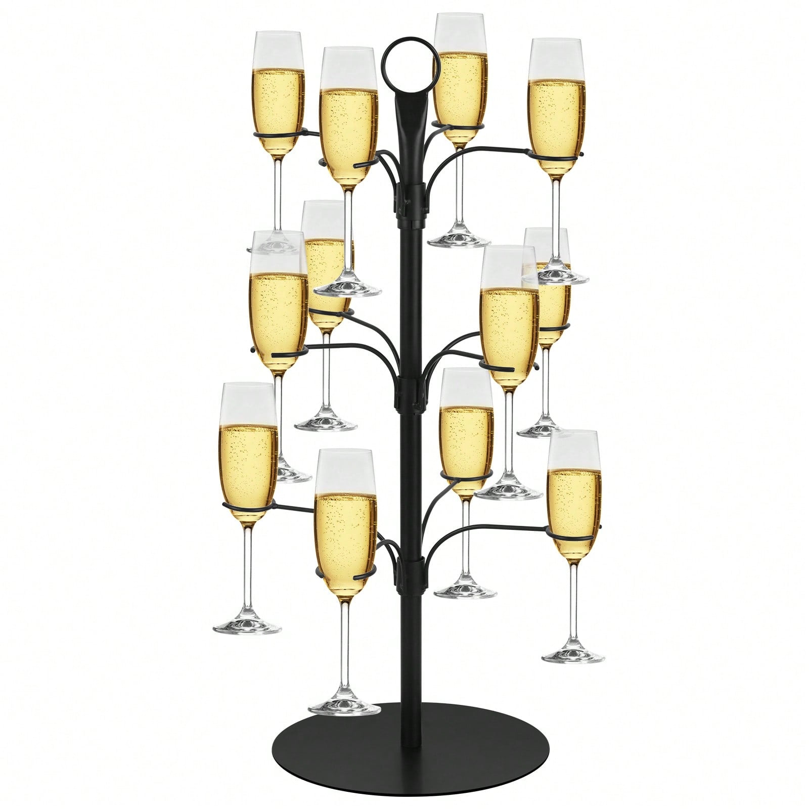 3-Tier Cocktail Tree Stand - Holds 12 Glasses For Champagne Tower Or ...