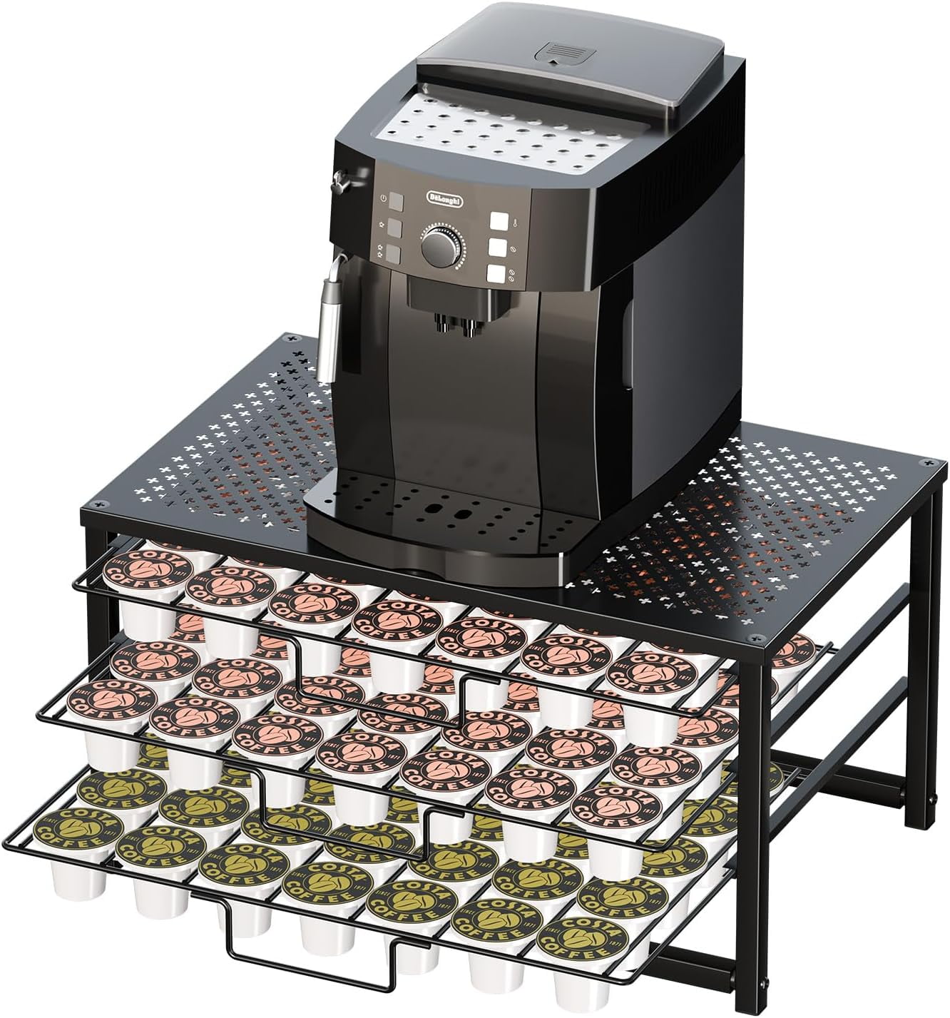 3 Tier Coffee Pod Holder Rack for K Cup, 105 Pod Pack Capacity Rack ...