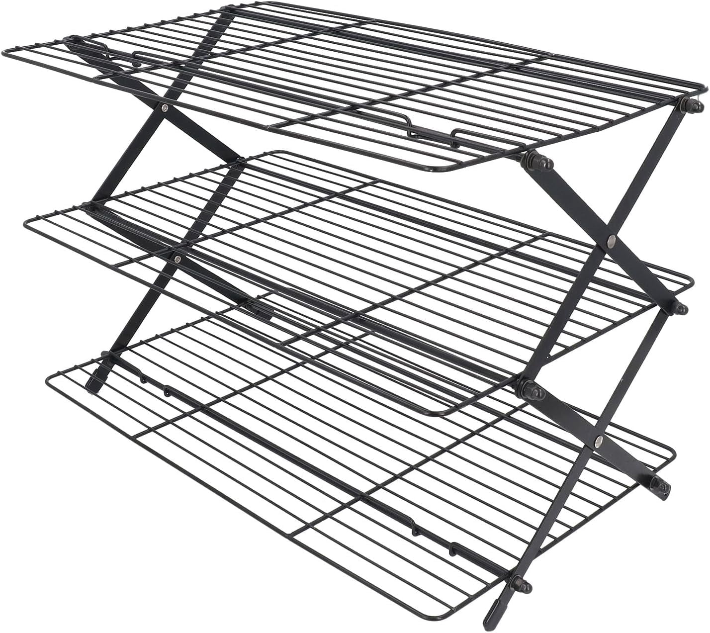 3 Tier Collapsible Cooling Rack for Baking, Expandable Foldable Wire ...