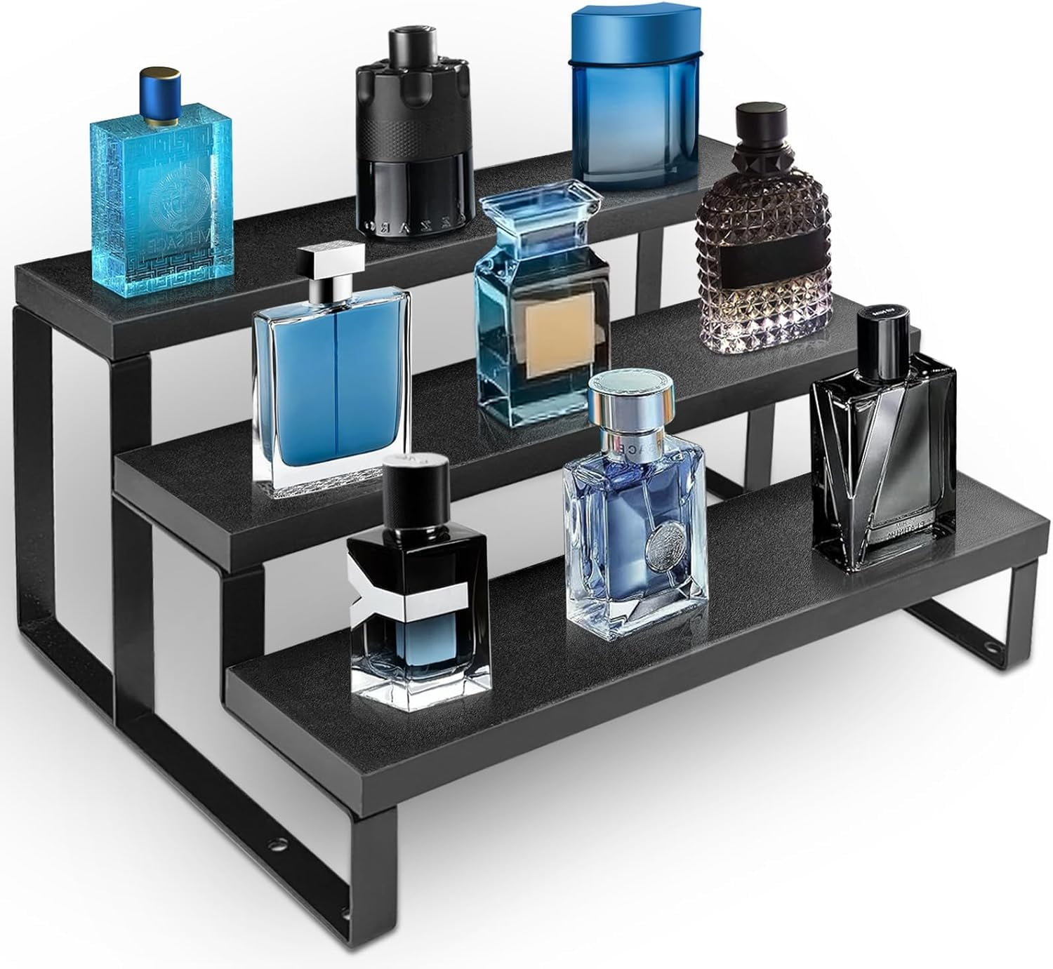 3 Tier Cologne Stand for Men,12 Inch Wooden Perfume Organizer for ...