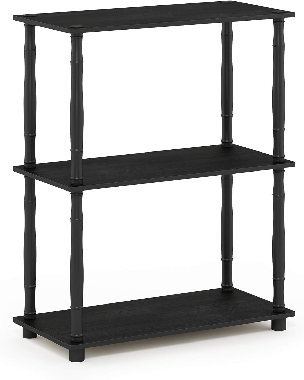 3-Tier Compact Multipurpose Shelf Display Rack with Classic Tube ...