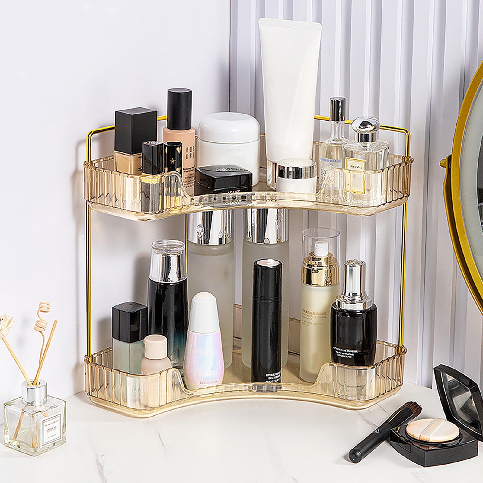 3-Tier Corner Bathroom Counter Organizer – Storage Shelf for Makeup ...