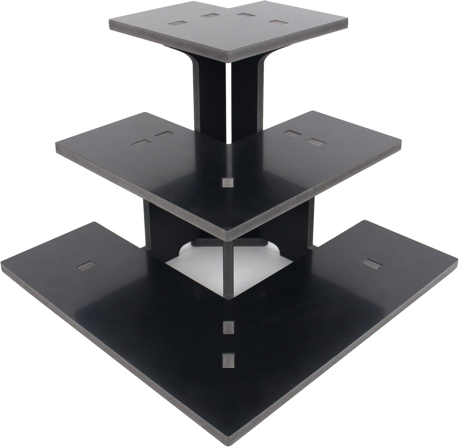 3-Tier Corner Retail Table Display Stand, Portable Display Rack Shelves ...