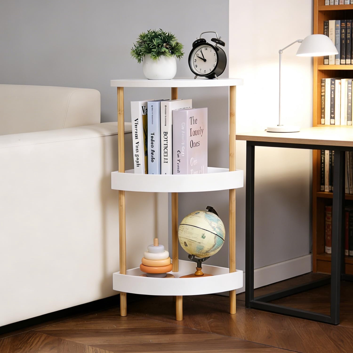 3-Tier Corner Shelf - No Screws, Twist & Lock Assembly in 5 Mins, 5 ...