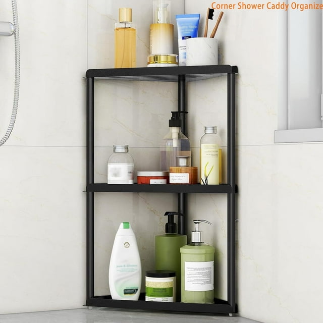 3 Tier Corner Shelf Stand, Corner Shower Caddy Standing, Bathroom ...