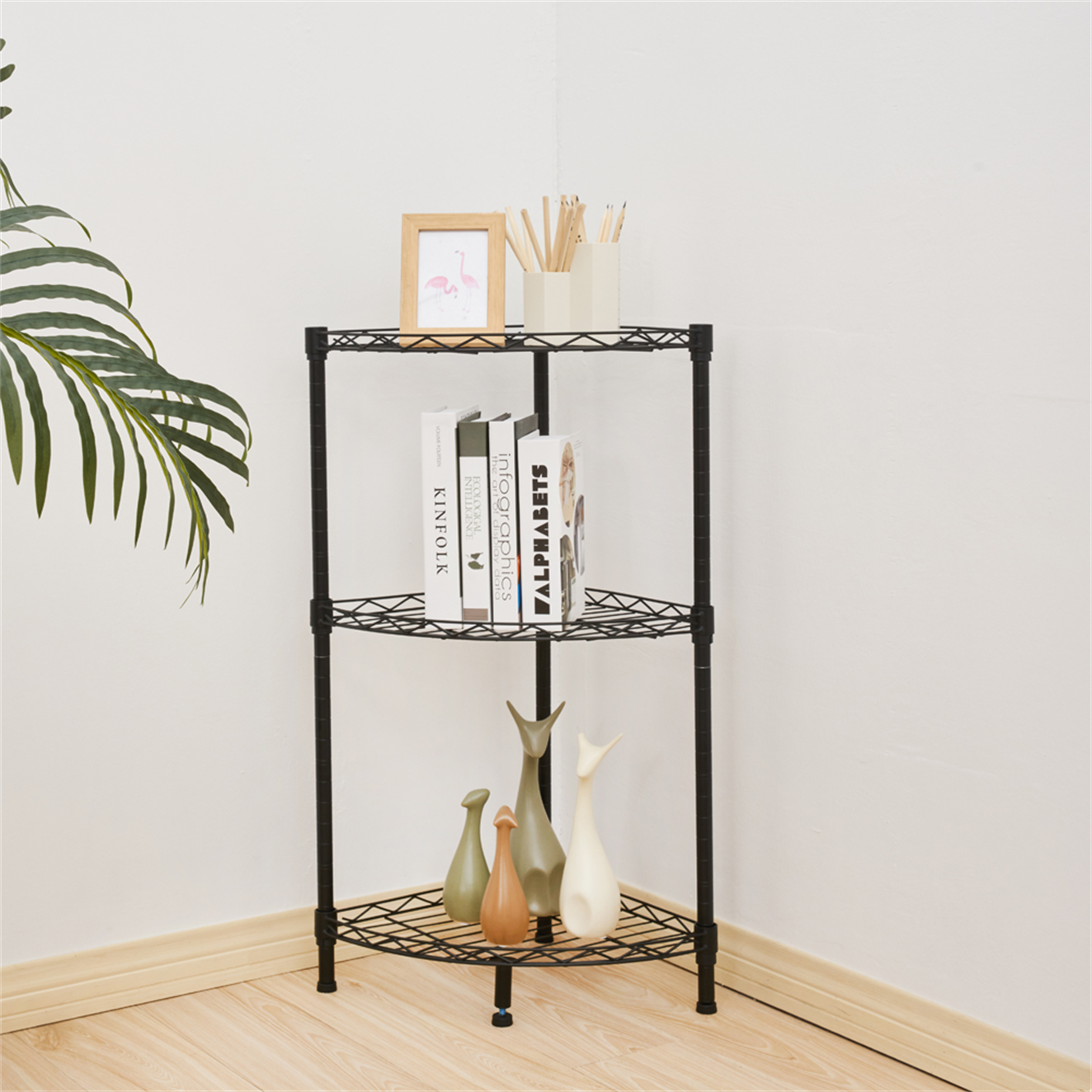 3-Tier Corner Wire Shelving - Walmart.com
