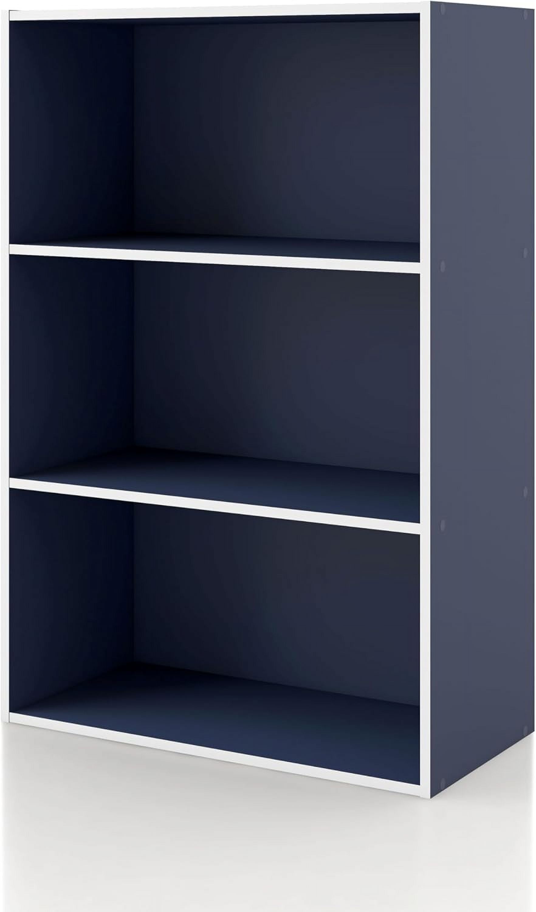 3-Tier Cube Storage Organizer Shelves, Stackable Wood Bookcase Fits ...