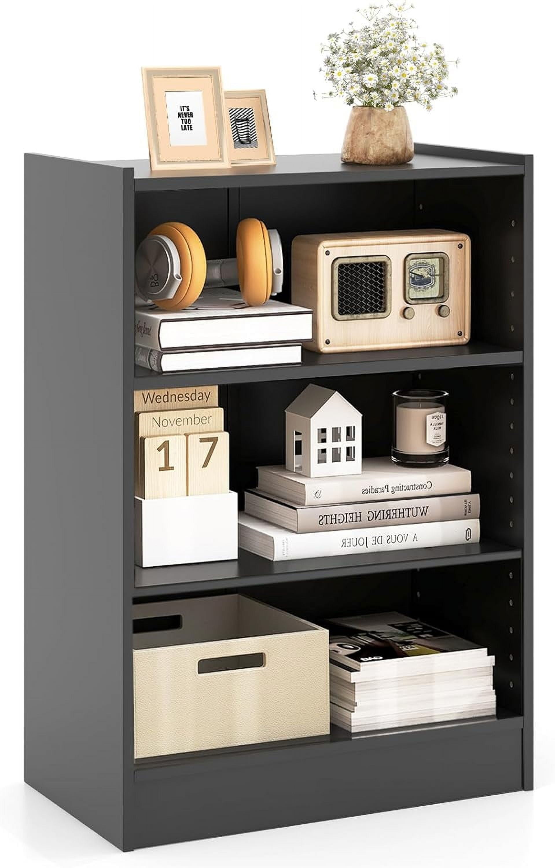 3 Tier Cube Storage Organizer Small Bookshelf with 18-Position ...