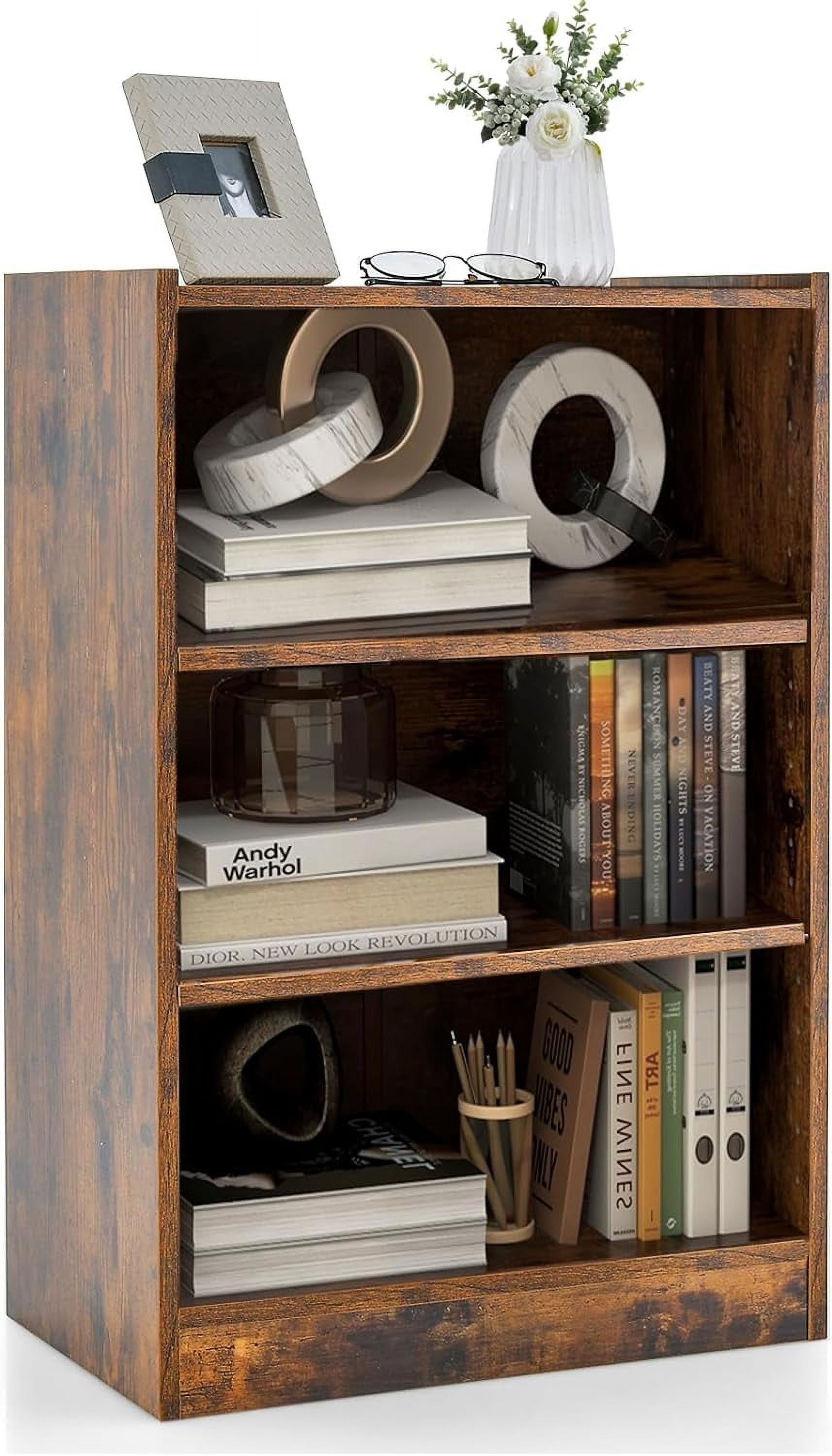 3 Tier Cube Storage Organizer Small Bookshelf with 18-Position ...