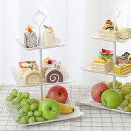 BalsaCircle 18" Clear 3 Tier Acrylic Ice Cream Cone Holder Mini Dessert ...