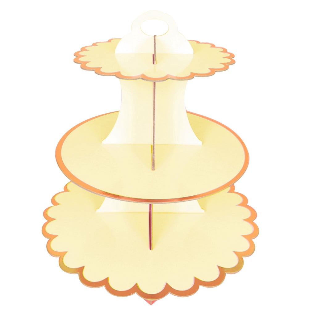 3-Tier Cupcake Stand, Cardboard Cupcake Tower, Round Dessert Cupcake ...