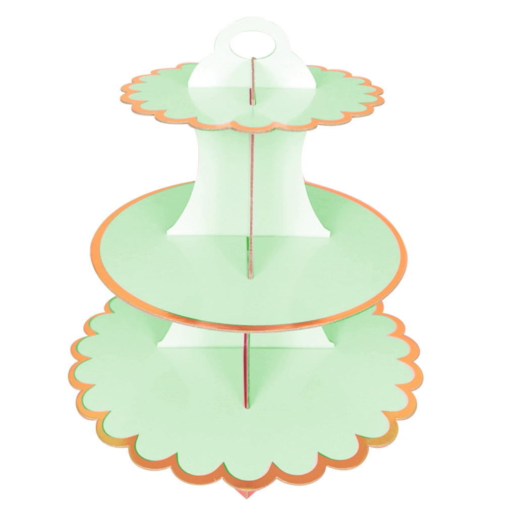 3 Tier Cupcake Stand, Plastic Tiered Serving Stand, Dessert Fruit Snack ...