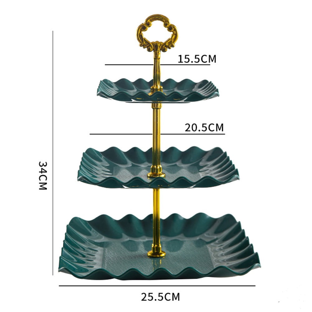 3 Tier Cupcake Stand Plastic Tiered Tray Dessert Cakes Snacks Display ...