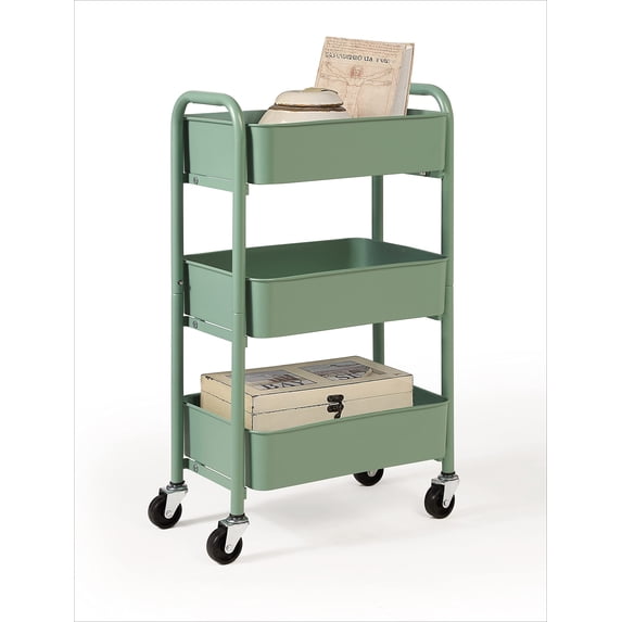 3-Tier Delicate Compact Rolling Metal Storage Organizer - Mobile ...