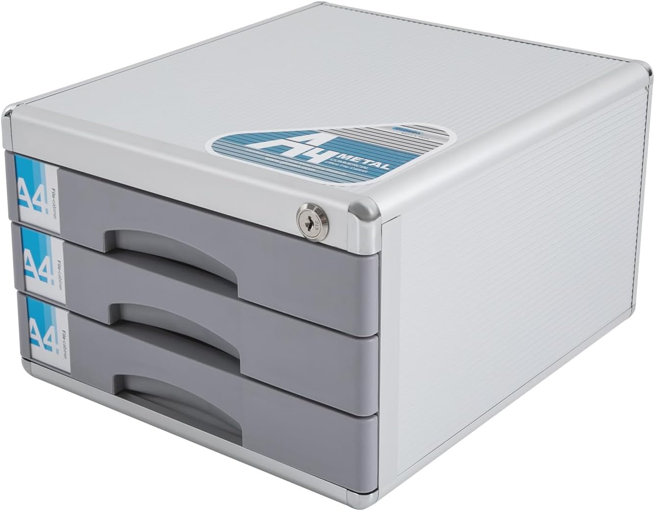 3 Tier Desktop Drawer Organizer Metal Desktop Storage Cabinet File ...