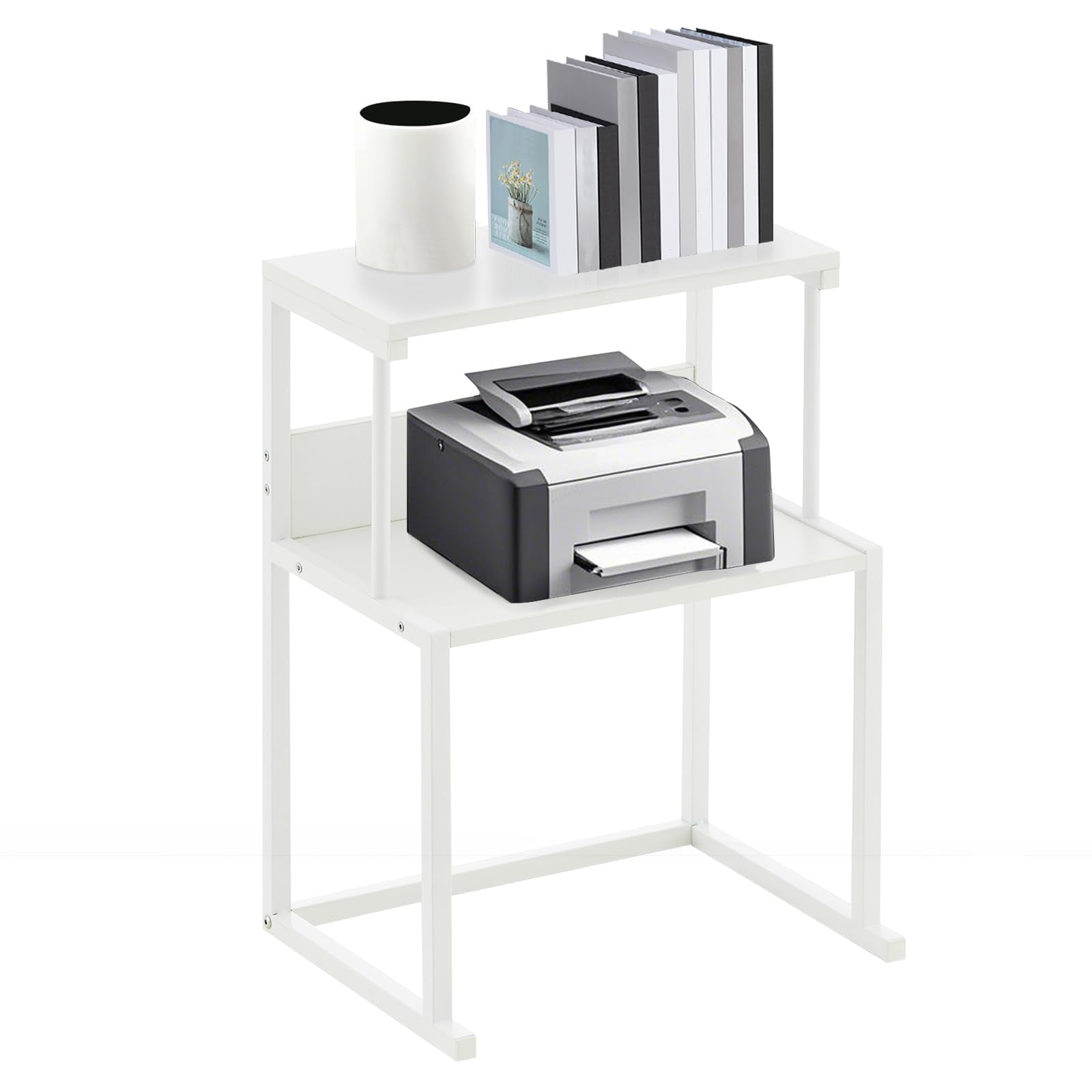 3-Tier Desktop Printer Stand, Multi-Purpose Desk Organizer Storage ...