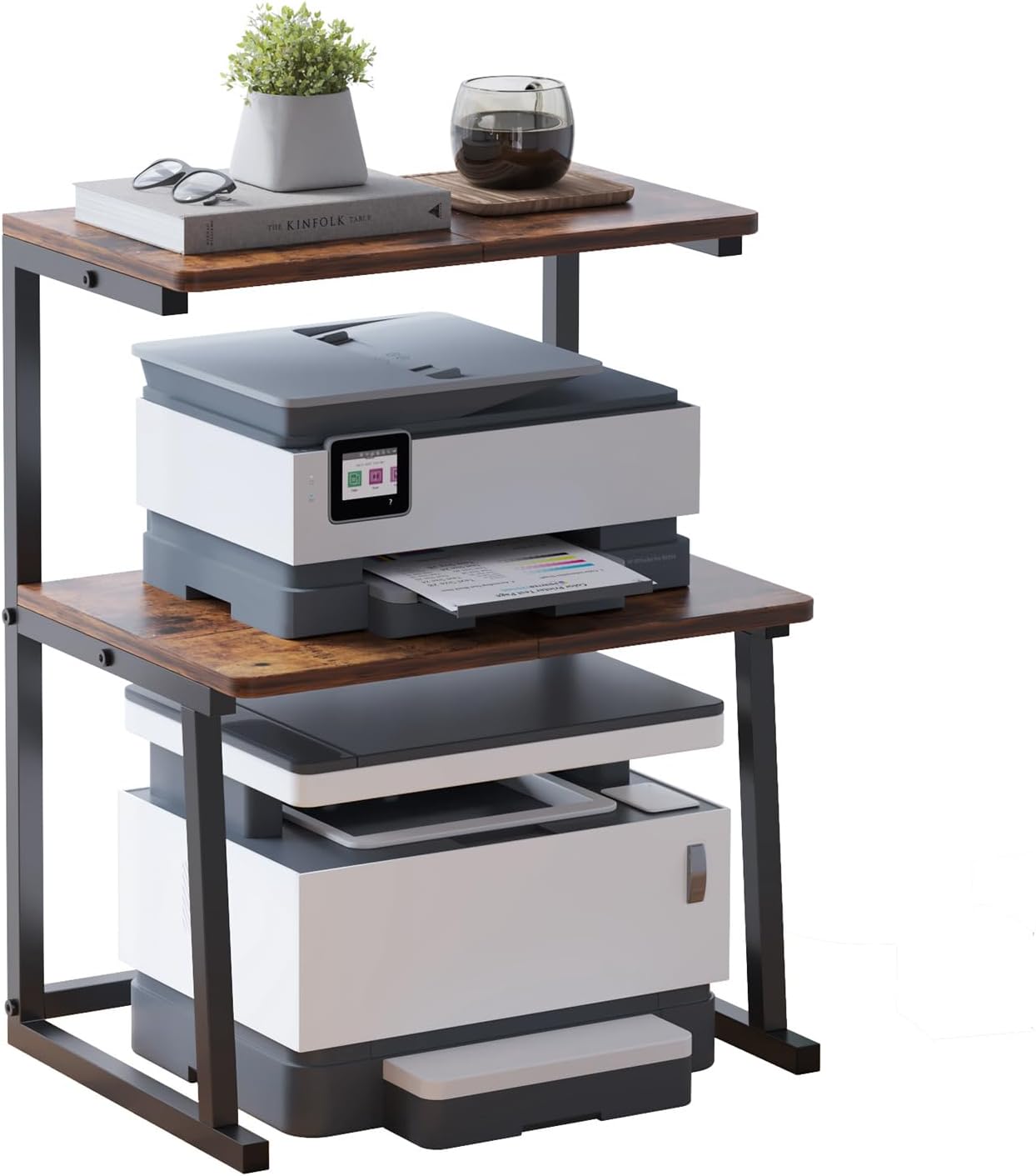 3-Tier Desktop Printer Stand, Multifunctional Stand for Printer Scanner ...