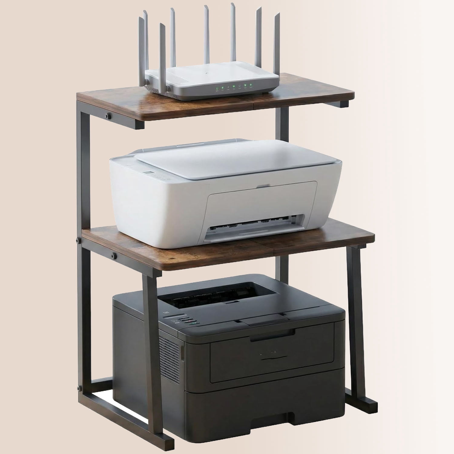 3-Tier Desktop Printer Stand, Universal Size Printer Shelf Organizer ...