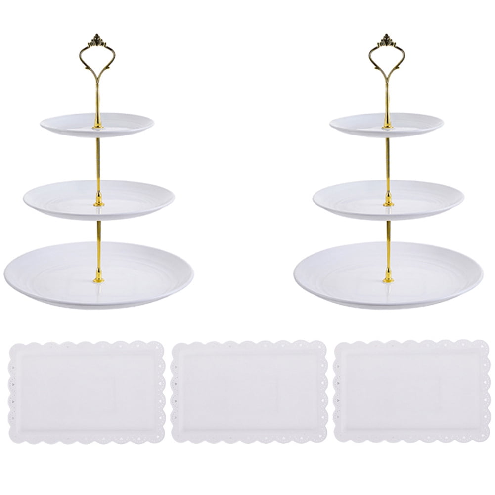 3-Tier Dessert Stand Fruit Tray Dessert Rack Afternoon Refreshment ...