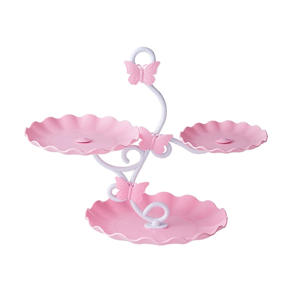3-Tier Dessert Stand Pastry Plate Holder Luxury Tray Stand for Wedding ...