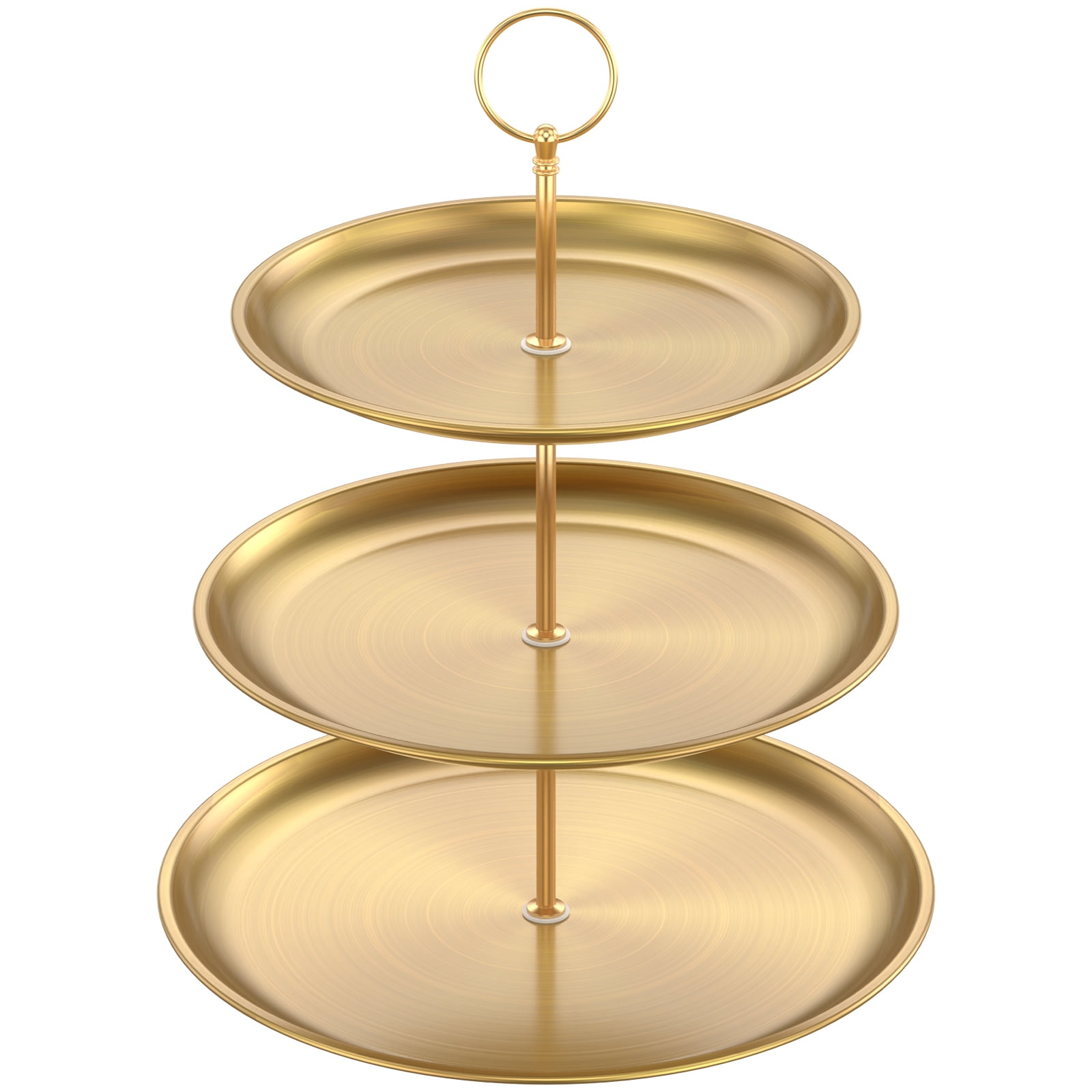 3 Tier Dessert Stand Stainless Steel Cupcake Display Tower Decorative ...