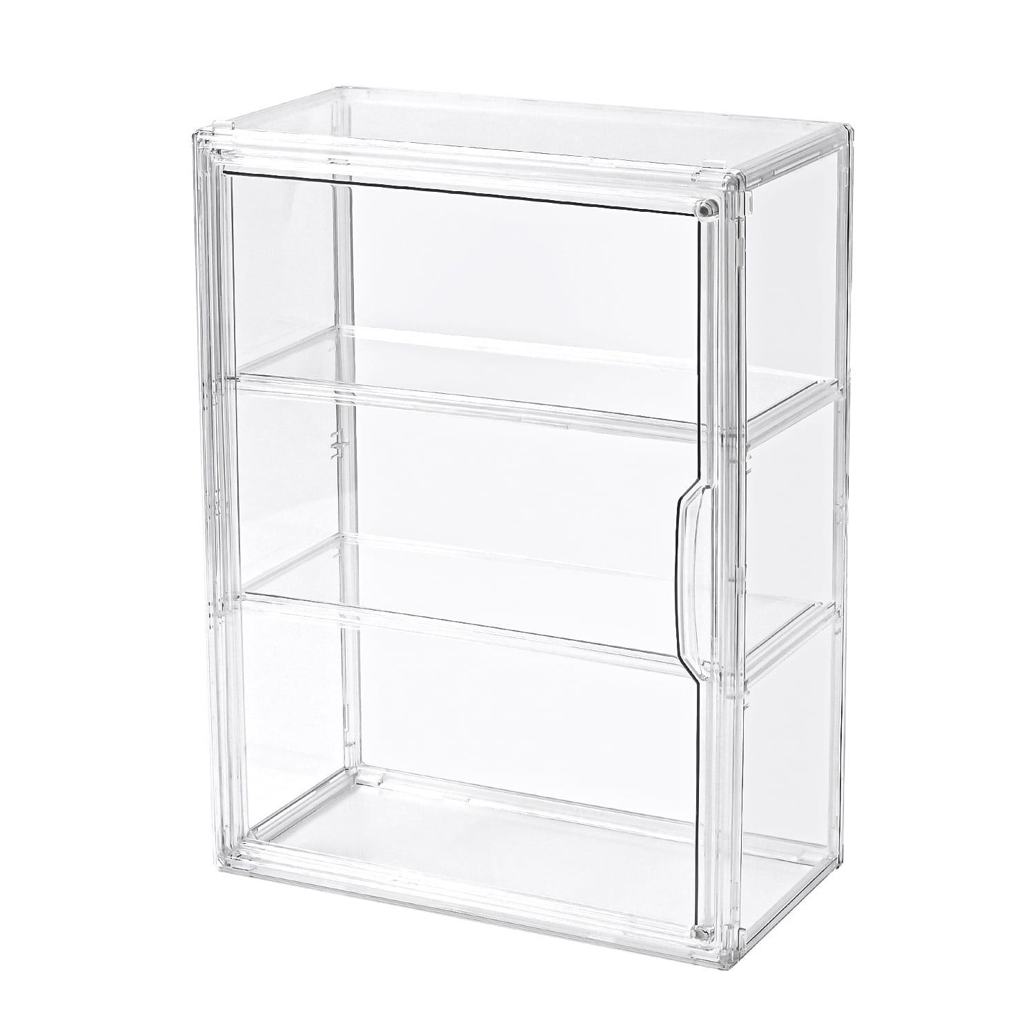 3 Tier Display Case for Collectibles,Clear Display Box with 2 Movable ...