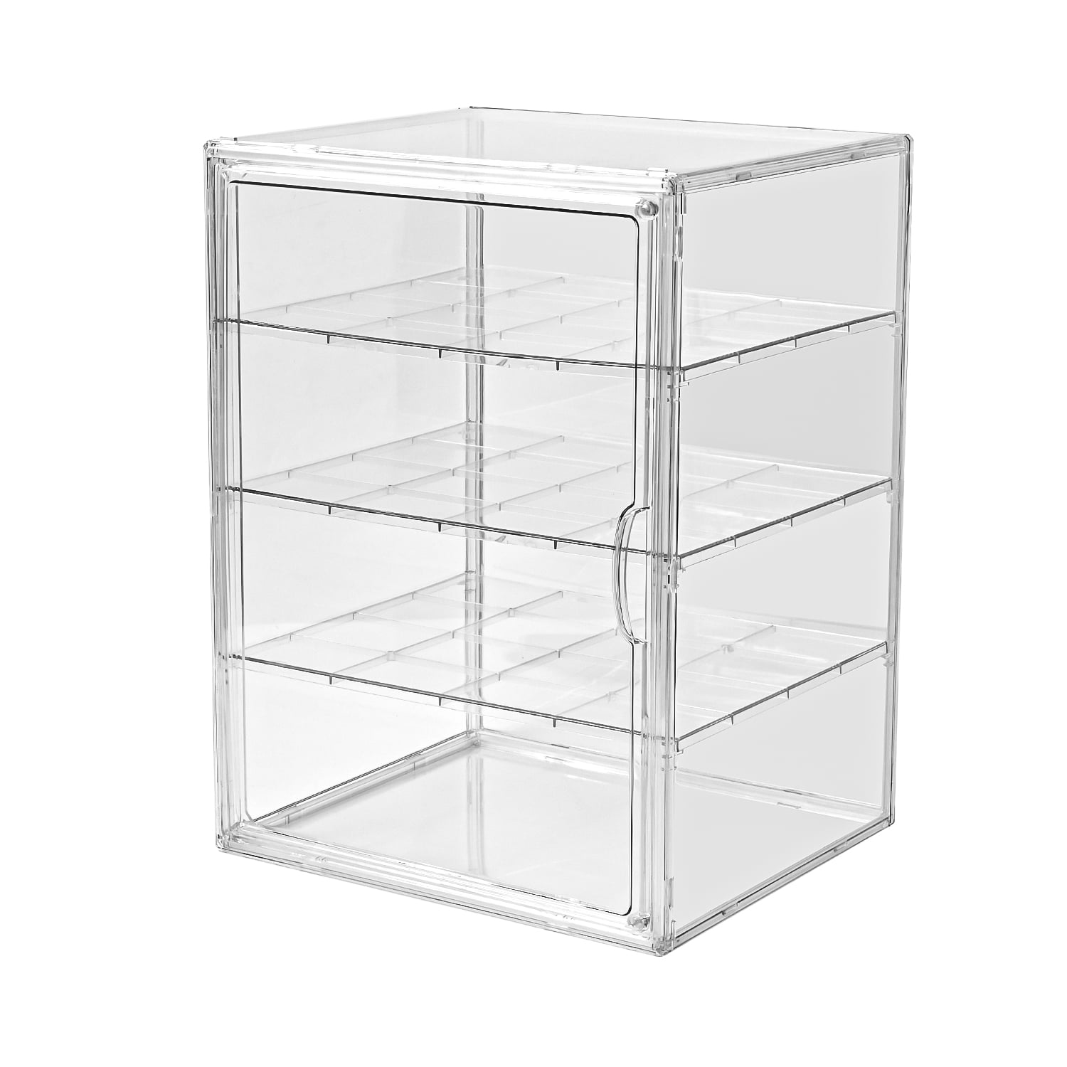 4 Tier Display Case for Collectibles,Clear Display Box with 3 Movable ...