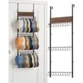 3-Tier Over the Door Hat Rack with 30 Movable Hooks – Wall Mounted Hat ...