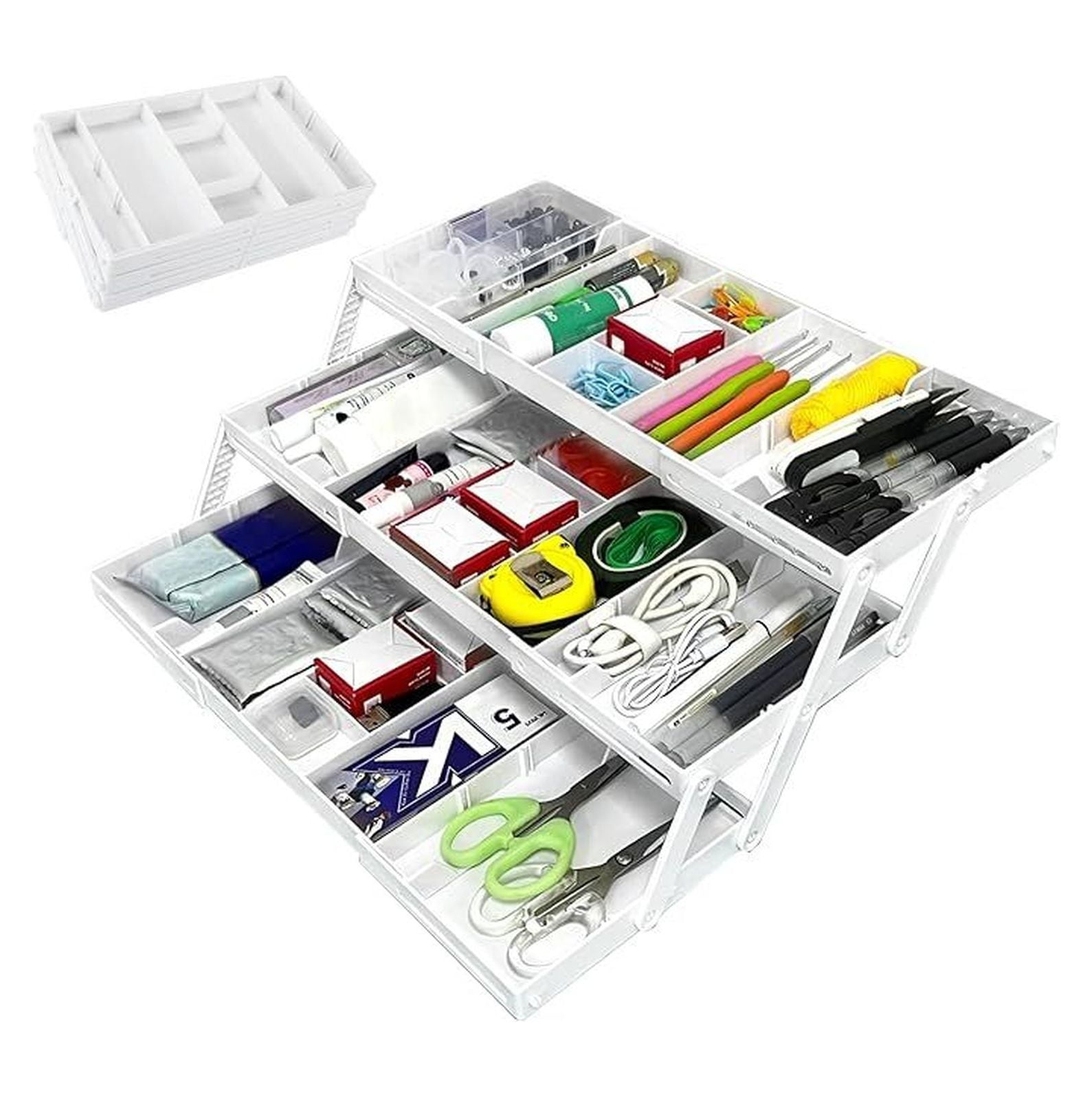 3 Tier Drawer Organizer, Expandable Junk Drawer Organizer, Smart Drawer ...