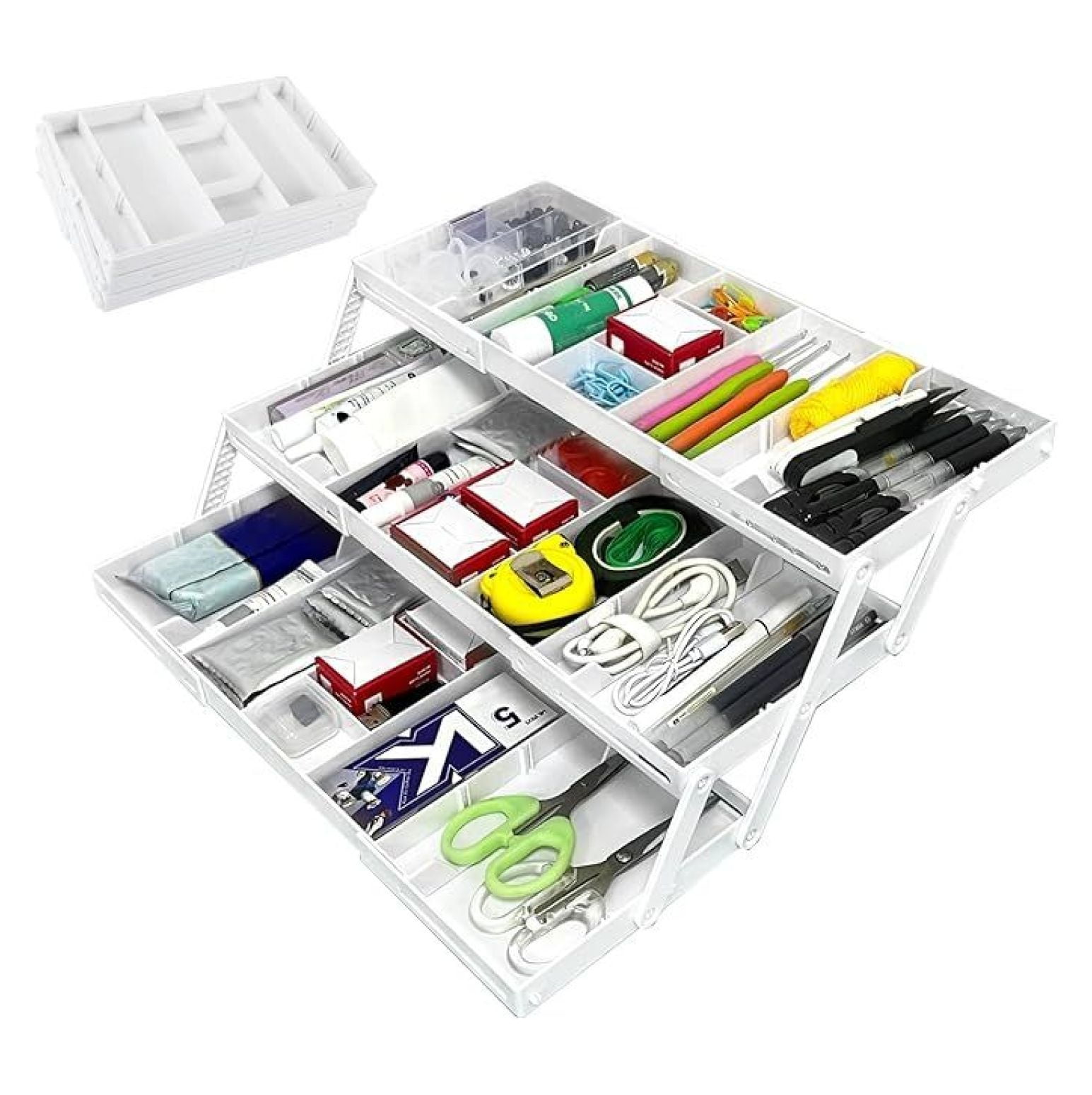 3 Tier Drawer Organizer, Expandable Junk Drawer Organizer, Smart Drawer ...